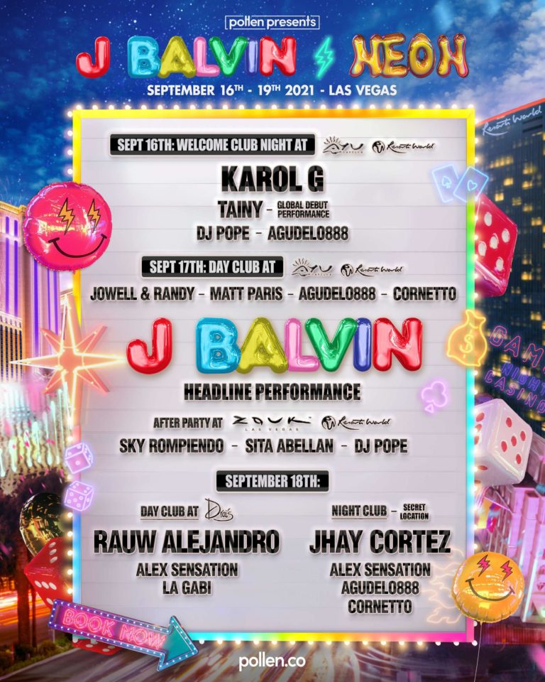 Resorts World Headliner J Balvin - Las Vegas Nightclubs & Pool Parties